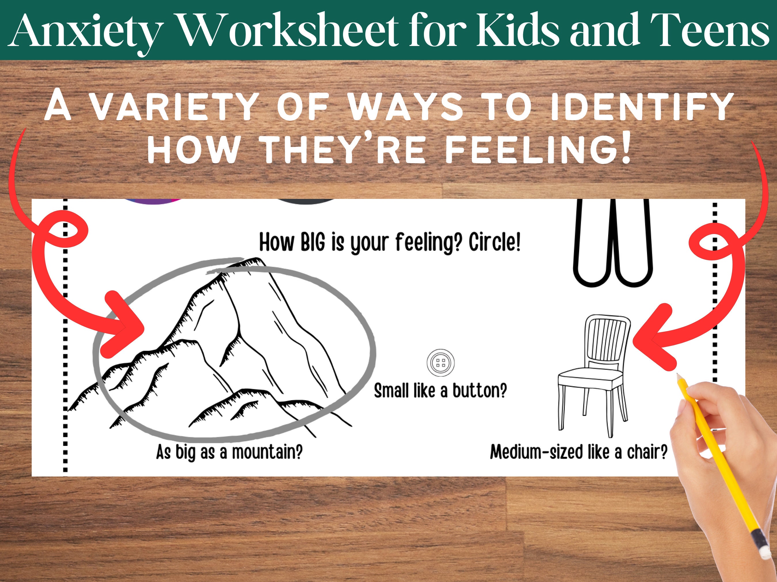 Anxiety Worksheet for Kids and Teens, Printable Download, Instant ...