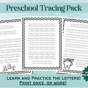 Printable Tracing Pack for Numbers 1-20, Shapes, and the Alphabet ...