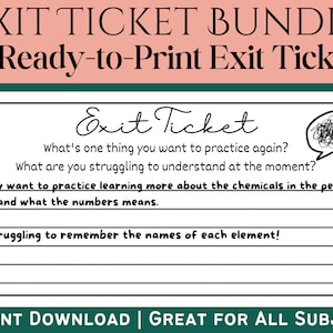 Exit Ticket Bundle | 35 Ready-to-print Exit Tickets for Middle and High ...