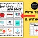 New Year, New Goals Printable Worksheet, New Year's Resolutions ...