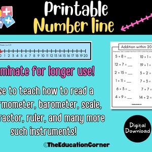 Printable Number Line 0-20 + 3 Practice Worksheets | Math Worksheets ...