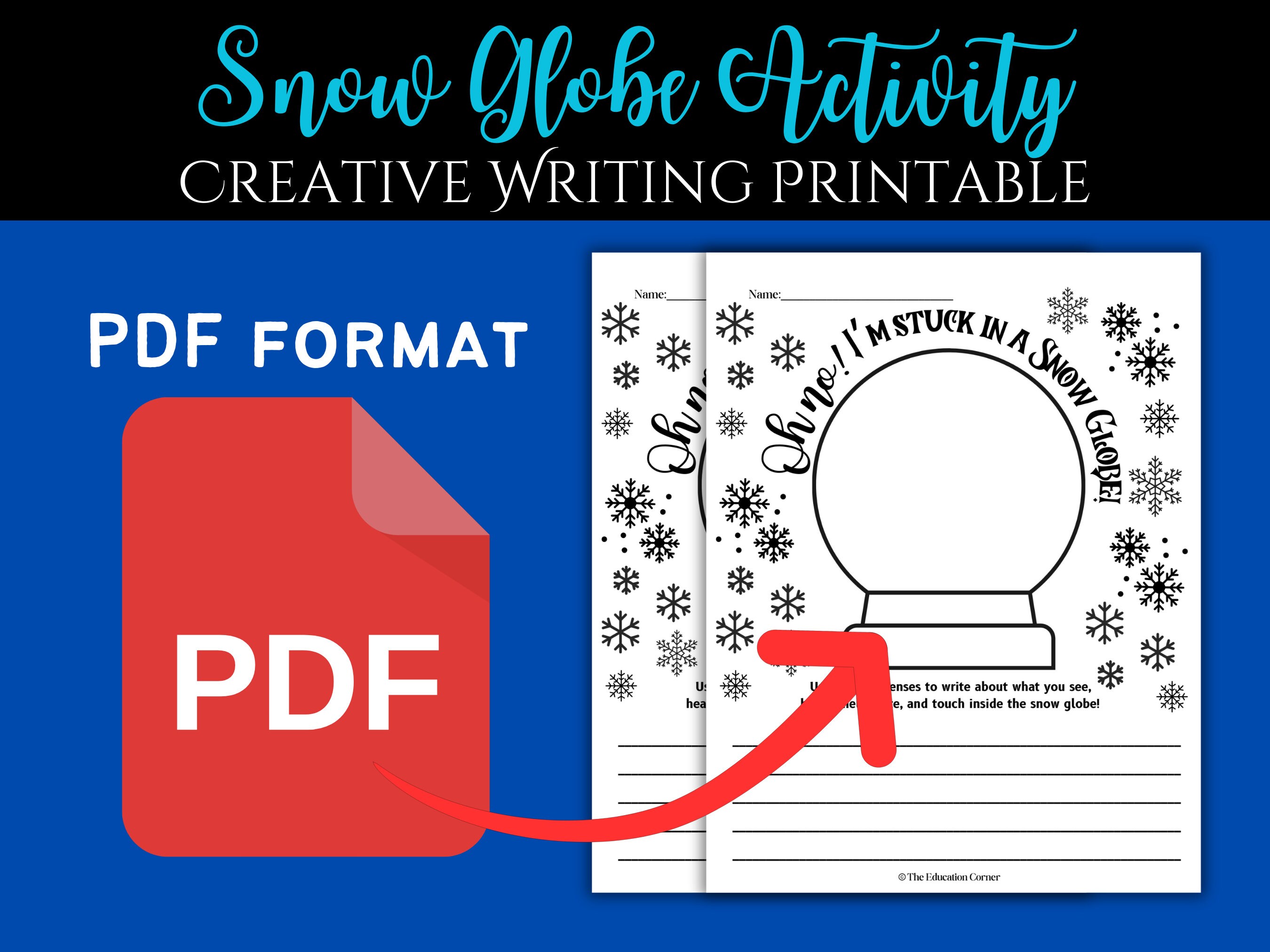 Snow Globe Creative Writing Printable | Christmas Printable | Holiday ...