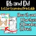 Bb and Dd Printable Anchor Chart for Preschool, Elementary, Homeschool ...
