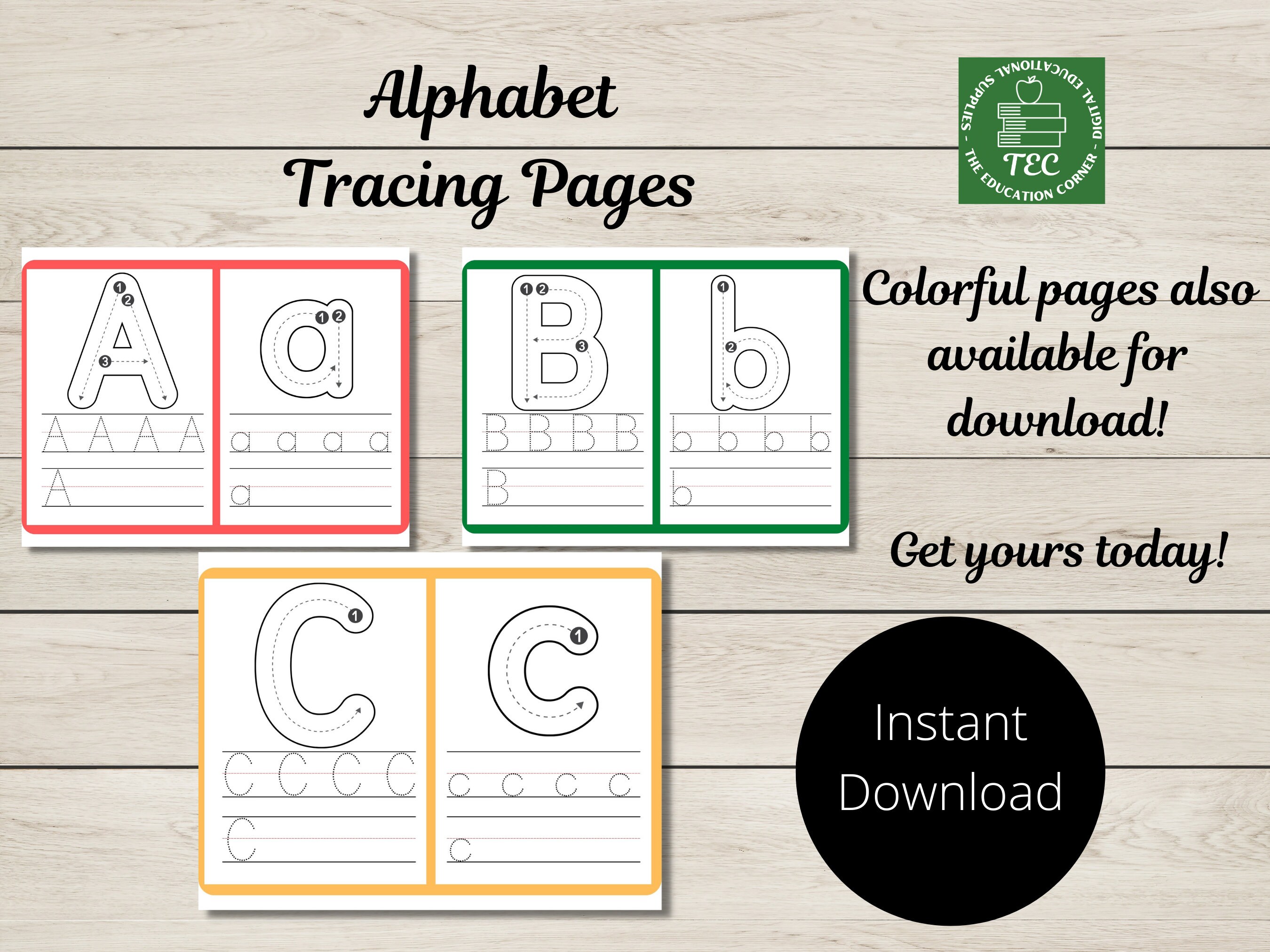 Ink-saving Alphabet Letter Tracing Pages | Full Tracing Pages for ...