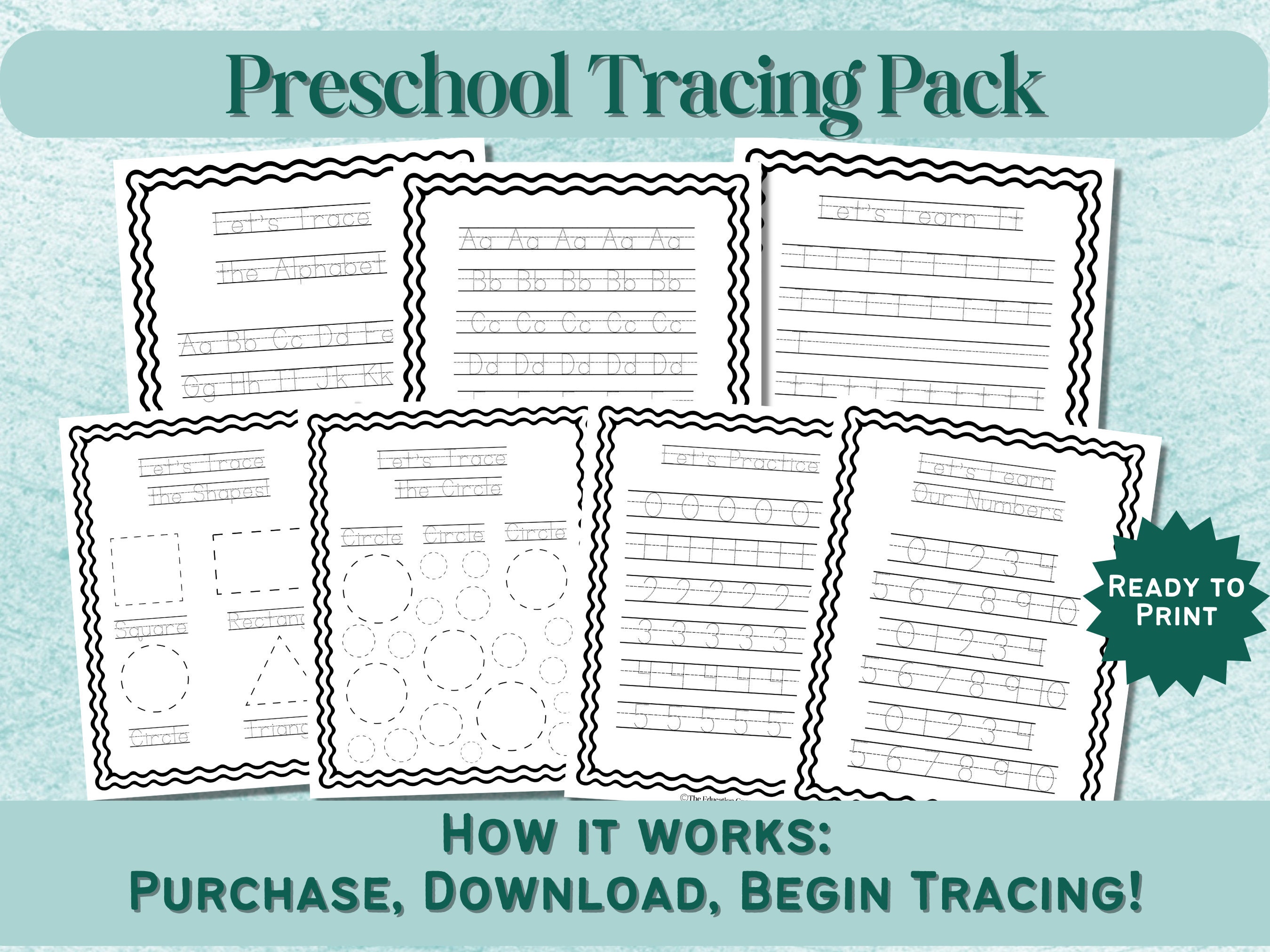 Printable Tracing Pack for Numbers 1-20, Shapes, and the Alphabet ...