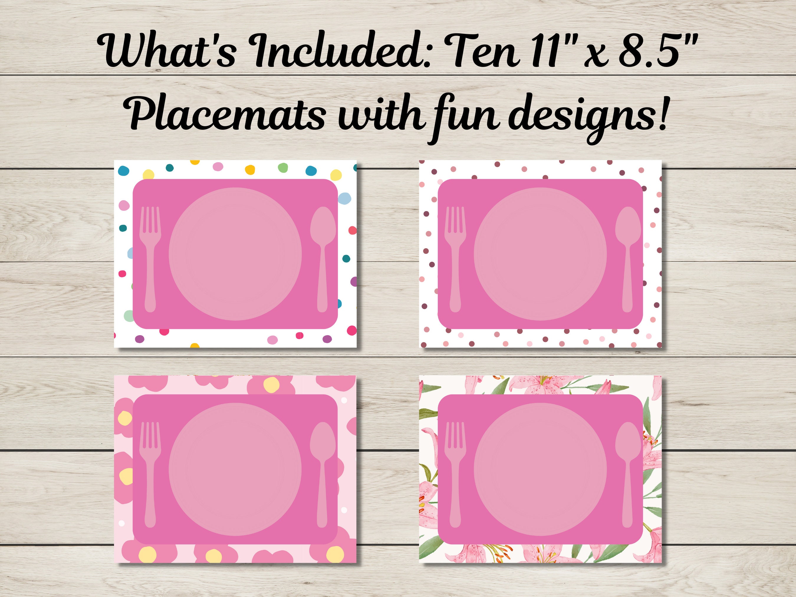 Montessori Table Place Setting Mats for Learning | Life, Eating, and ...