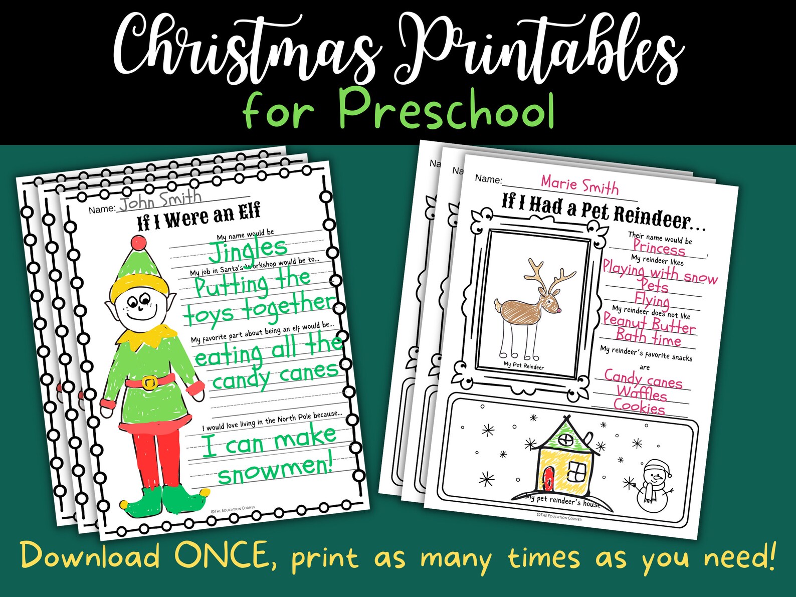 Christmas Printables for Toddlers, Preschool Christmas Printables, "if ...