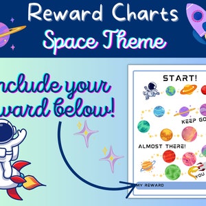 Reward Chart Printable for Kids | 4 Versions | Space-themed | Behavior ...