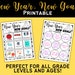 New Year, New Goals Printable Worksheet, New Year's Resolutions ...
