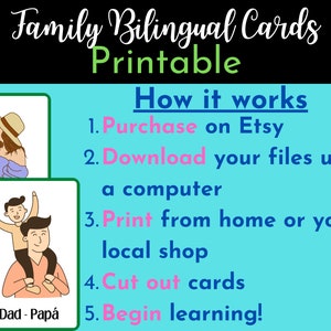 Bilingual Flashcards for Family | Flashcards Bilingües Para La Familia ...