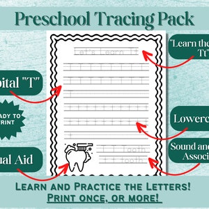 Printable Tracing Pack for Numbers 1-20, Shapes, and the Alphabet ...