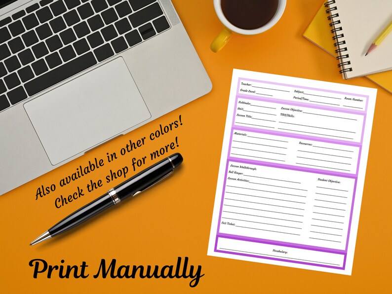 Lesson Planner Template for Texas Teachers | Printable and Digital ...