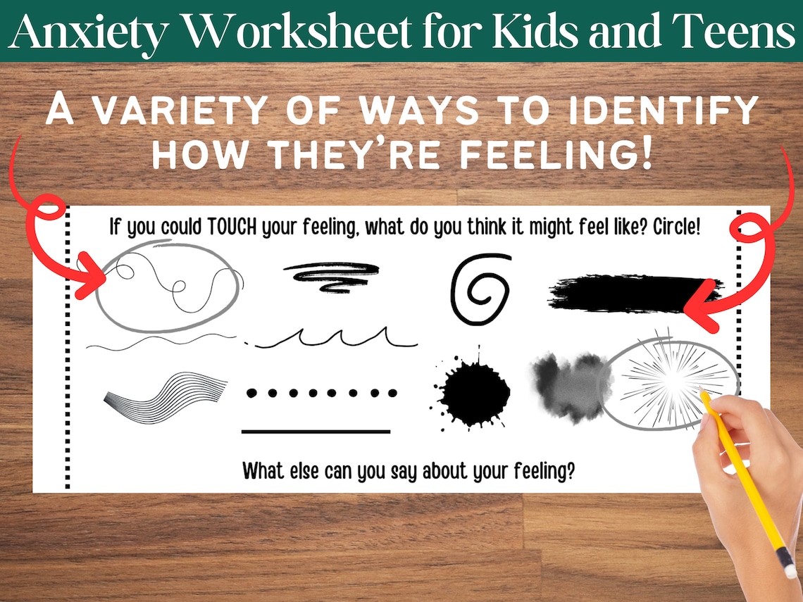 Anxiety Worksheet for Kids and Teens, Printable Download, Instant ...