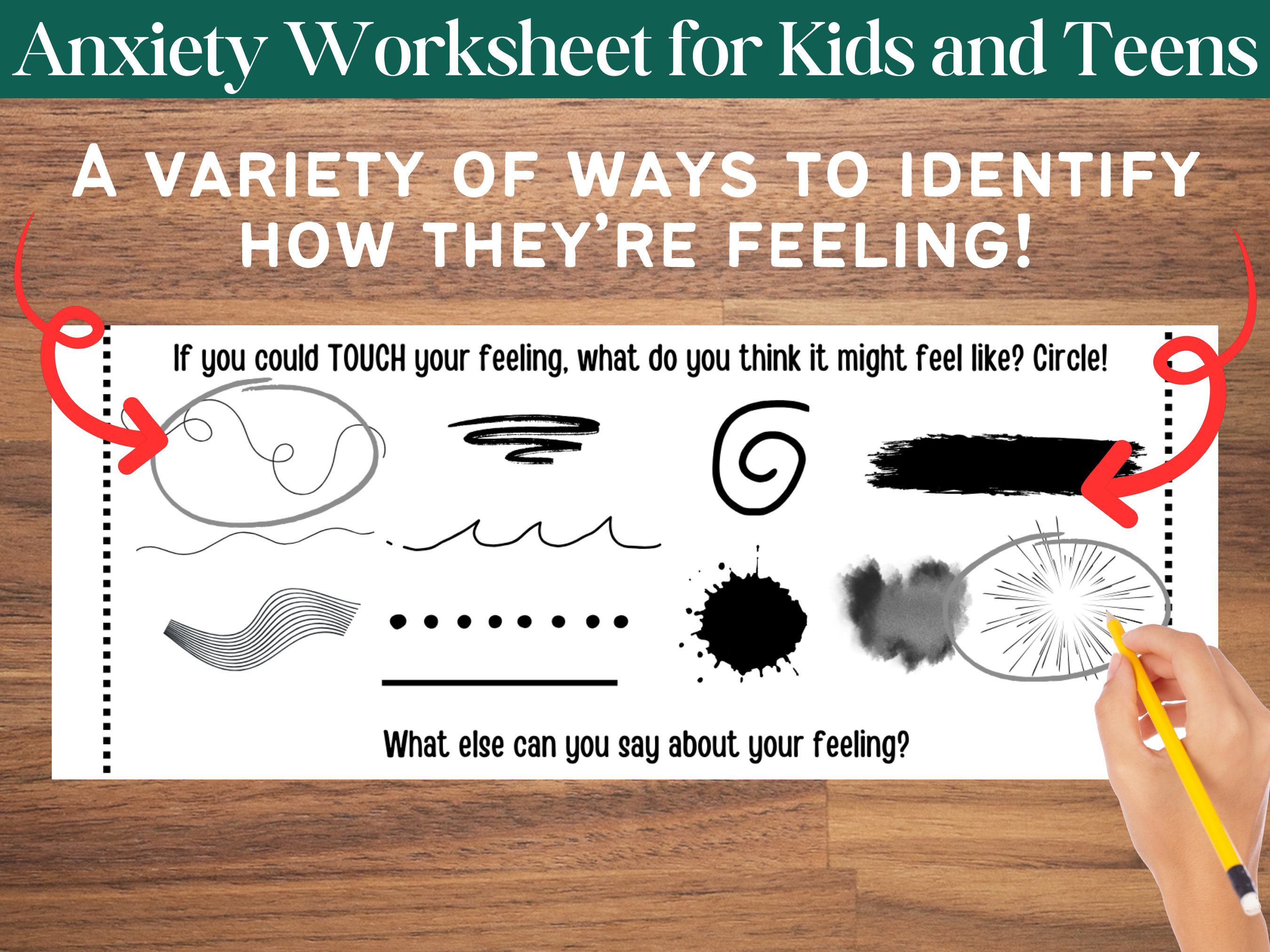 Anxiety Worksheet for Kids and Teens, Printable Download, Instant ...