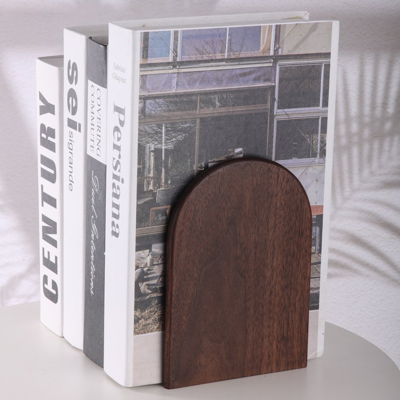Personalized Wooden Bookends, Pair of Bookends for Shelves, Desk Book ...