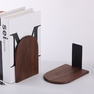 Personalized Wooden Bookends, Pair of Bookends for Shelves, Desk Book ...