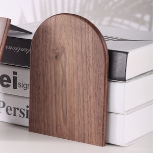 Personalized Wooden Bookends, Pair of Bookends for Shelves, Desk Book ...