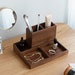 Personalized Premium Walnut Desk Organizer With Multi-compartments ...