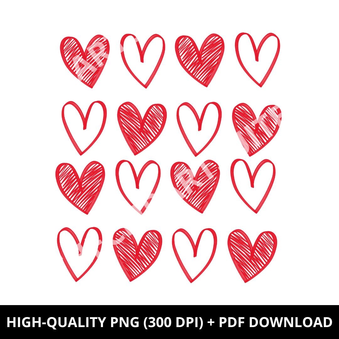 Cute Red Valentine Hearts | Clipart Design for Custom Prints and Crafts ...