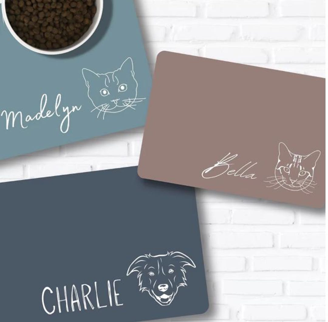 Personalized Dog Mats Using Name Personalized Dog Food Mat Personalized ...