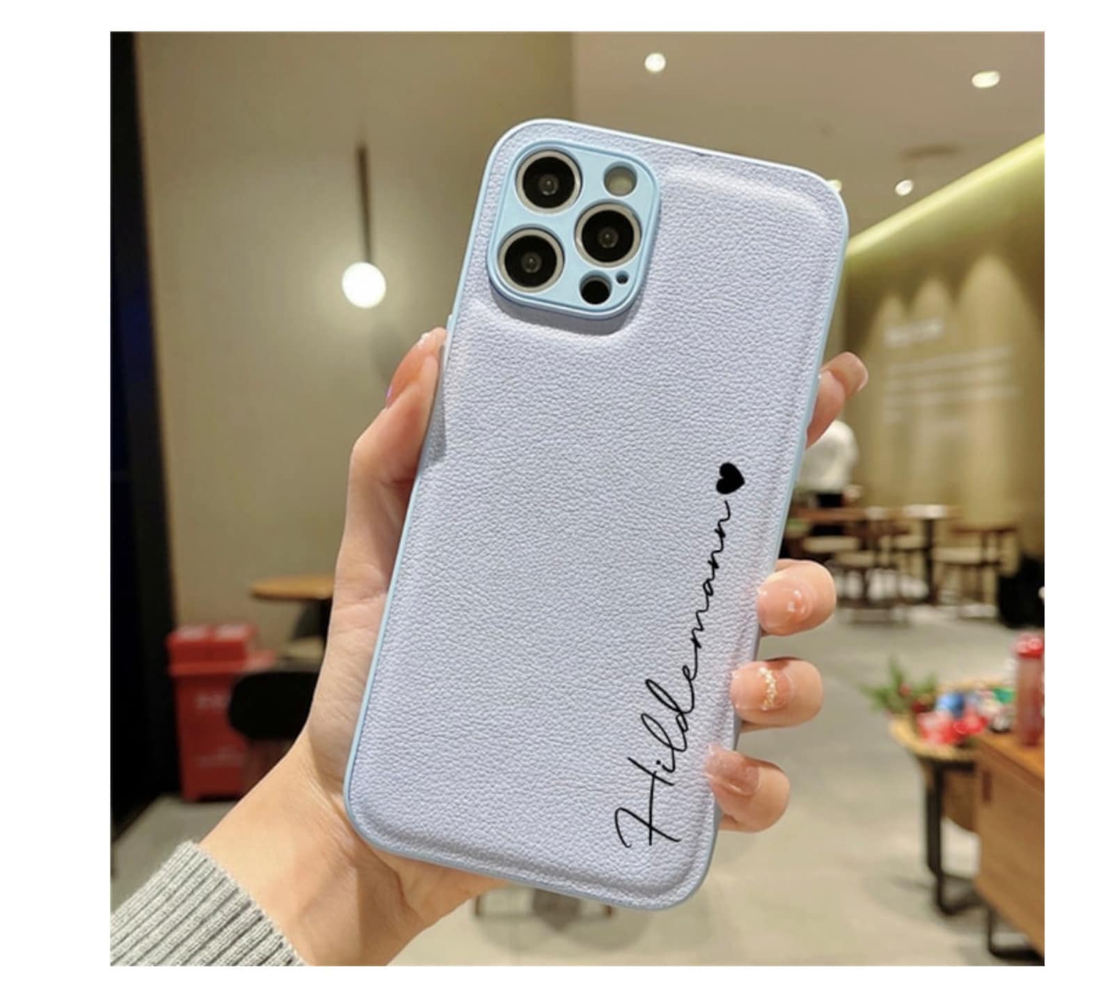 Leather Personalised Name Case Cover for Iphone 14 13 12 11 - Etsy