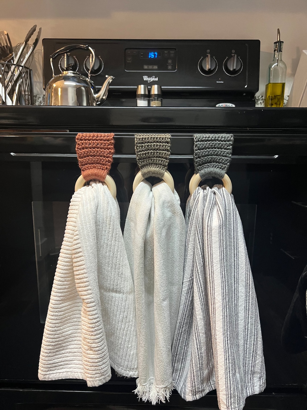 Kitchen Towel Holder Tea Towel Holder Oven Door Towel Ring - Etsy