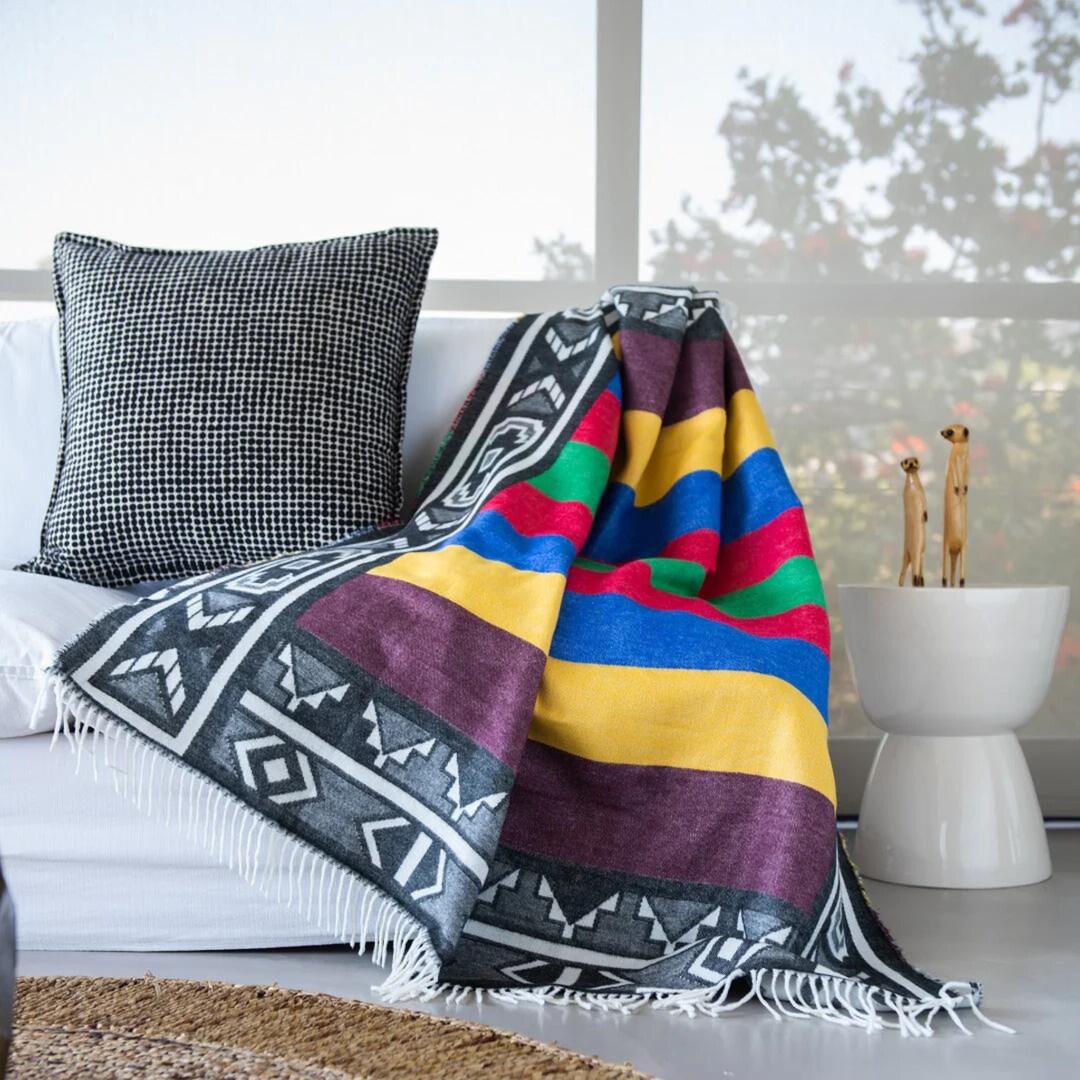 Ndebele Beads Throw – Black/natural | African Geometric Blanket - Etsy