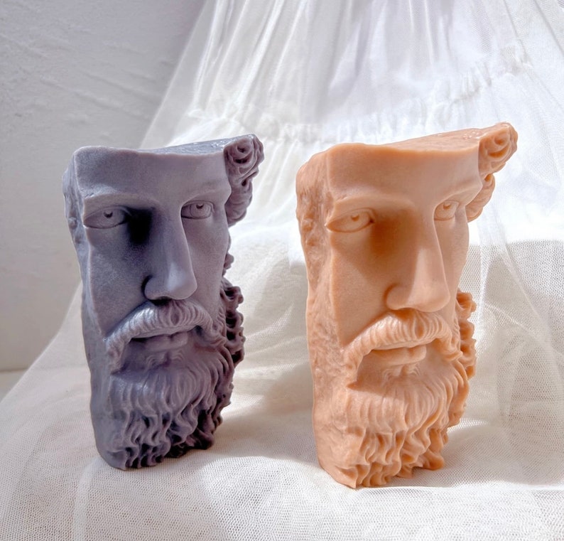 Dome Candle Mold / Silicone Greek Inspired Mold / Half Bust - Etsy