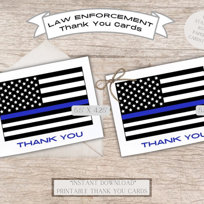 Police Thank You Cards - Etsy