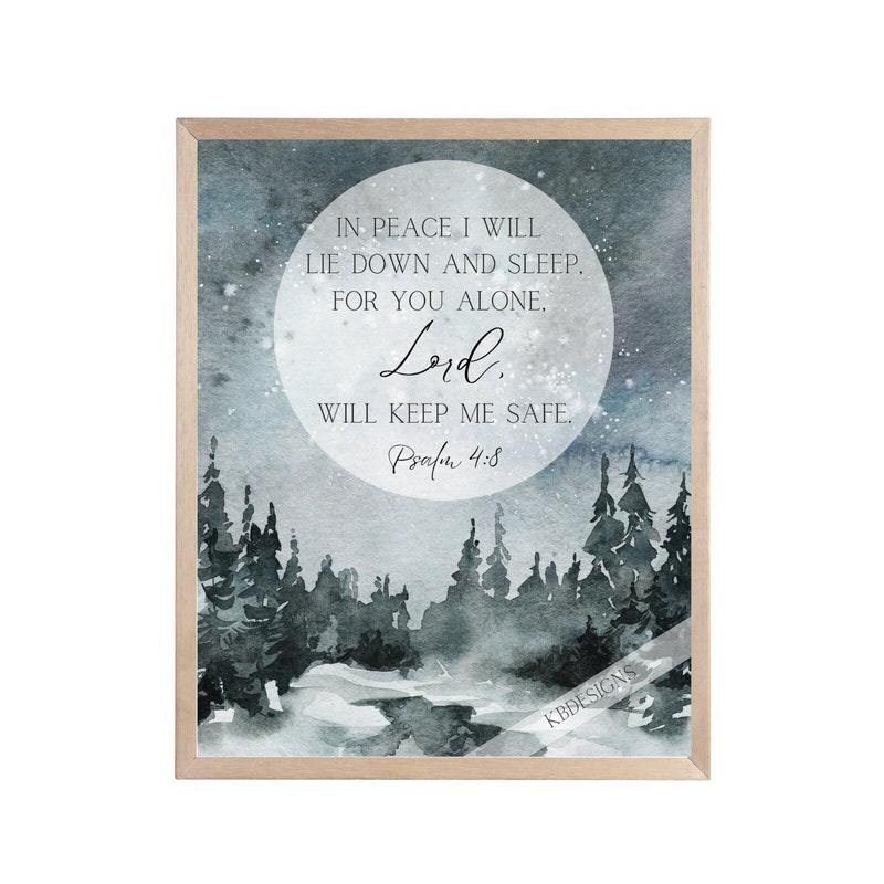 Psalm 4 8 - Etsy