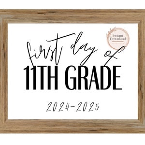 First Day of School Sign, Ninth Grade, 9th Grade, Instant Download ...