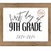 First Day of School Sign, Ninth Grade, 9th Grade, Instant Download ...