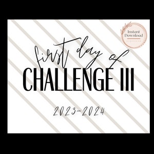 Digital/instant Download First Day of Challenge A B I II - Etsy