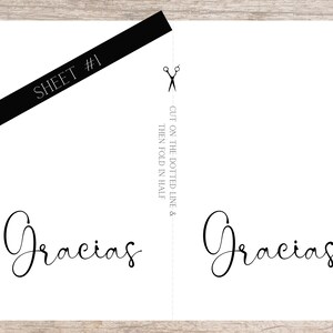 Printable "gracias" Cards, Thank You Cards, Spanish Thank You Cards ...