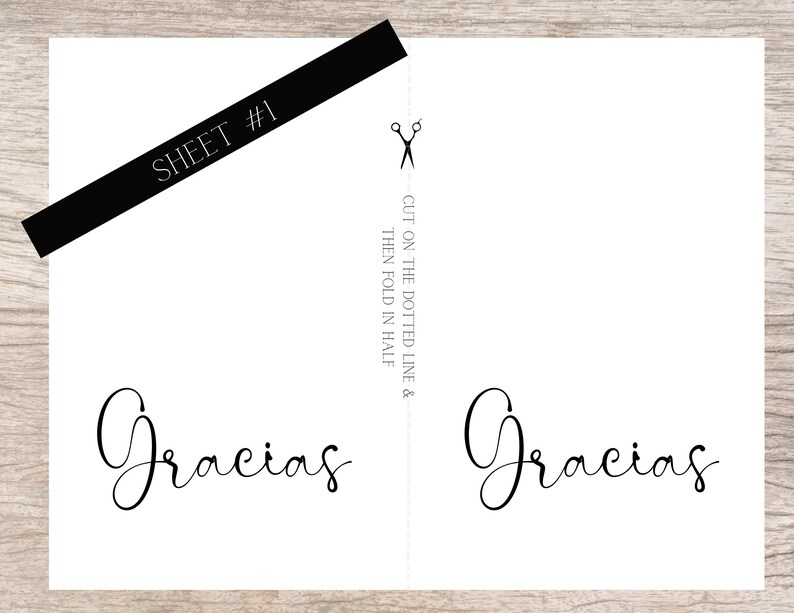 Printable "gracias" Cards, Thank You Cards, Spanish Thank You Cards ...
