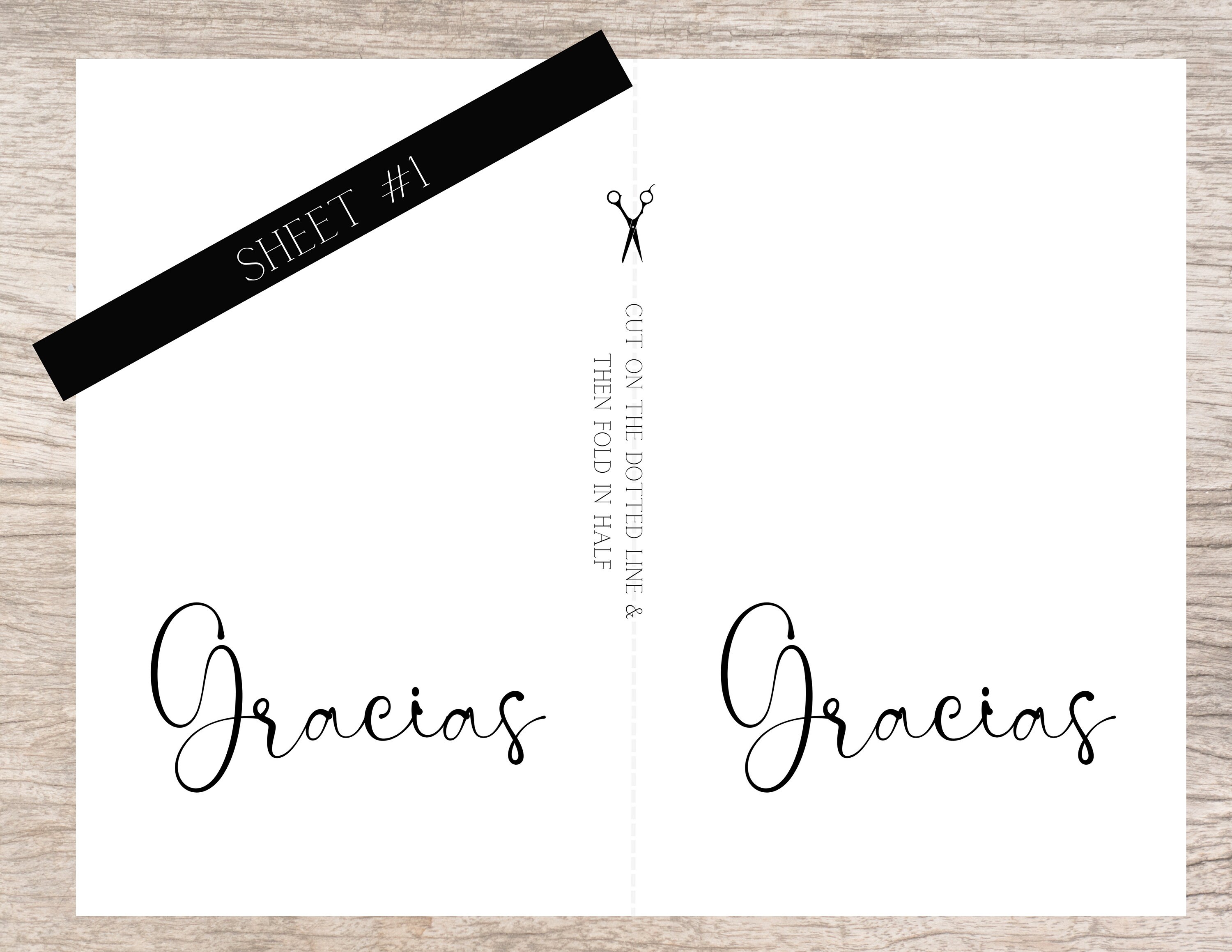 Printable "gracias" Cards, Thank You Cards, Spanish Thank You Cards ...