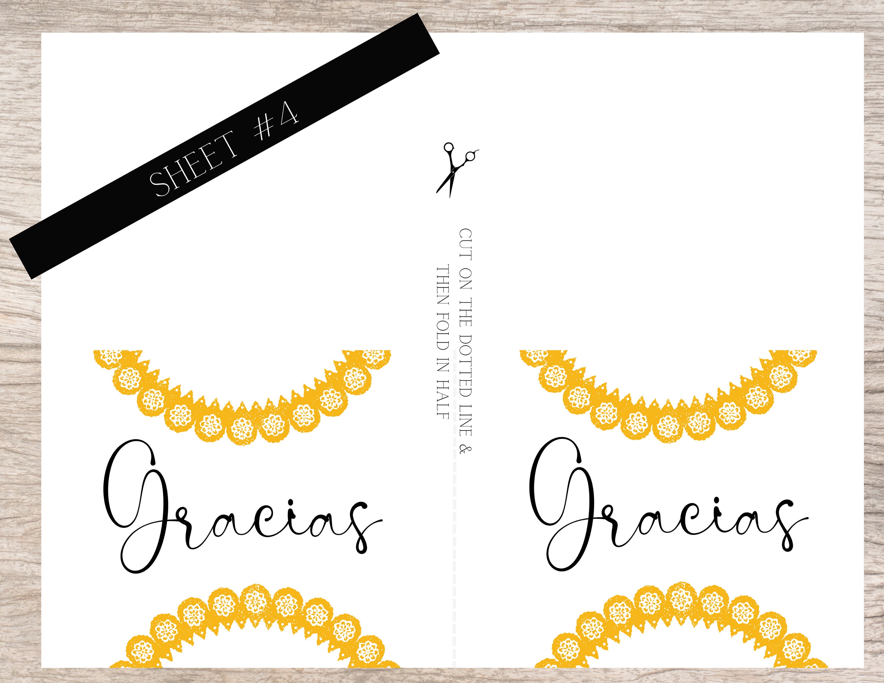 Printable Gracias Card, Thank You Cards, Spanish Thank You Note ...