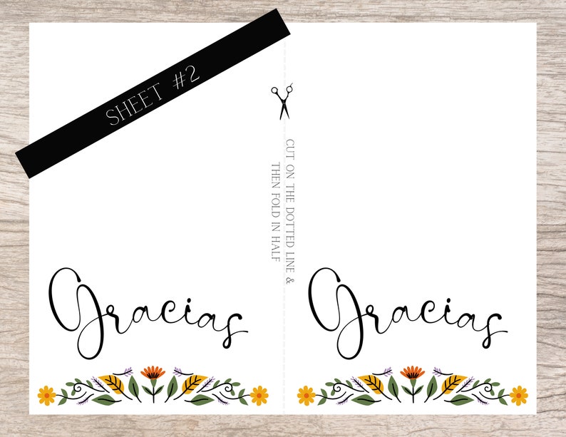 Printable "gracias" Cards, Thank You Cards, Spanish Thank You Cards ...