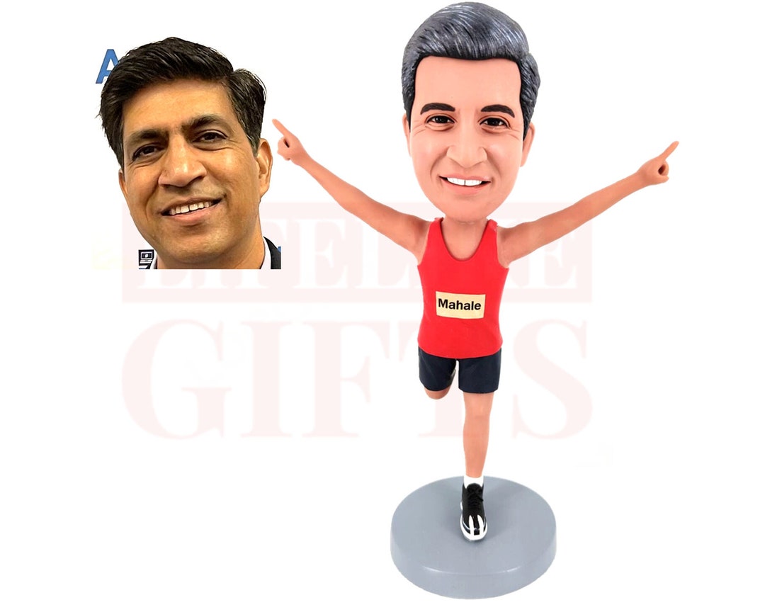 Cool Gift for Father, Custom Bobblehead Runner, Gifts for Marathon Fans ...