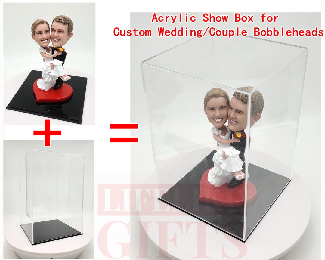 Acrylic Show Box for Custom Bobbleheads Wedding Cake Toppers Acrylic ...