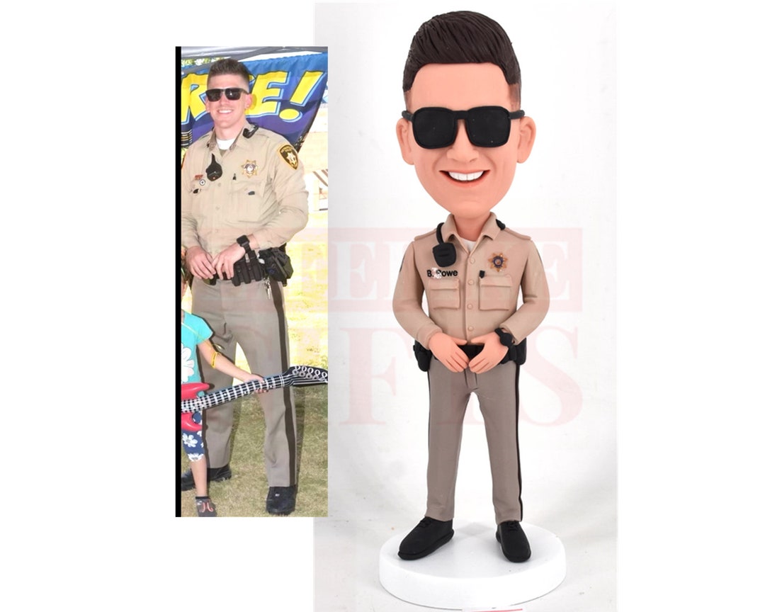 Custom Bobbleheads Sherrif Personalized Police Officer Bobblehead ...