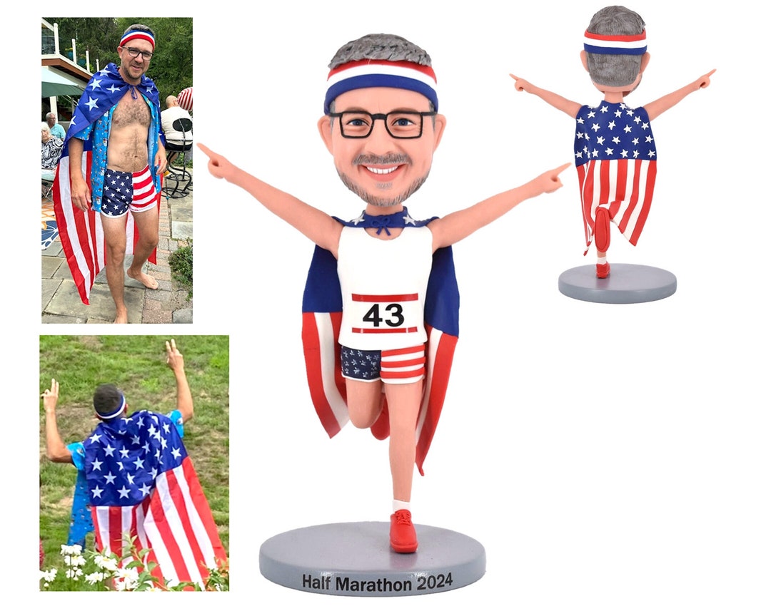 Olympic Runner Custom Bobbleheads, Marathon Runner Birthday Gift for ...