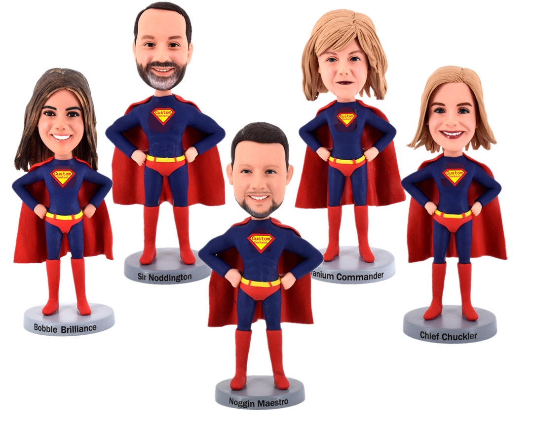 Superhero Custom Bobblehead for Office Desk, Gifts for Teammates ...
