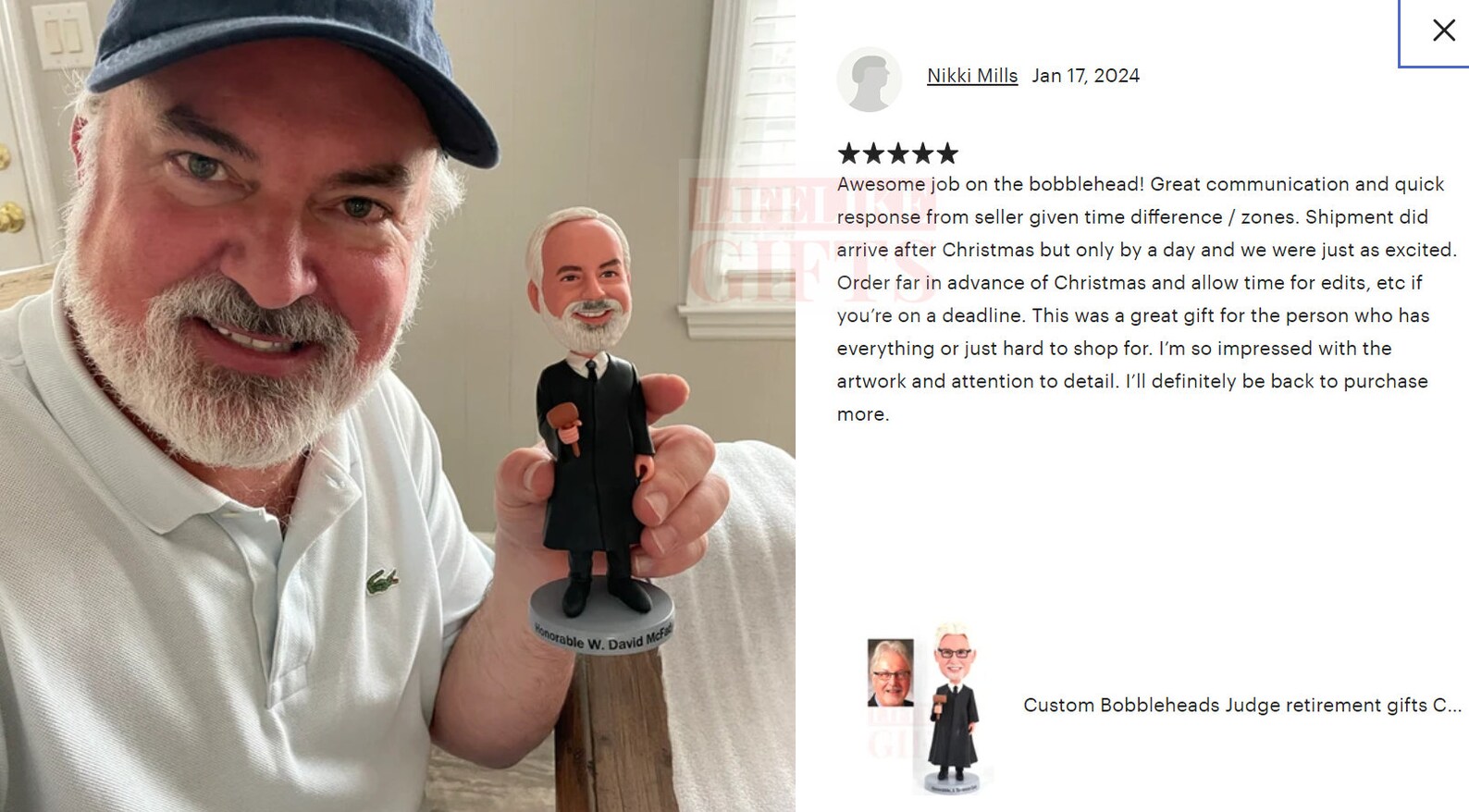 Custom Bobbleheads Judge Holding Gavel, Retirement Gifts for Justice ...