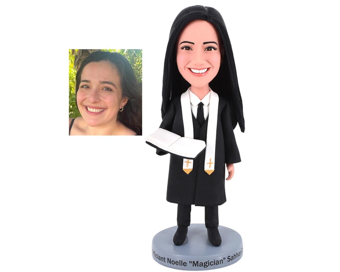 Female Wedding Officiant Custom Bobblehead, Proposal Gift for Female ...