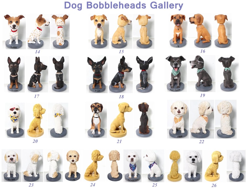 Custom Dog Bobblehead Figurine, Dashboard Nodding Dog, Turn Your Pet ...
