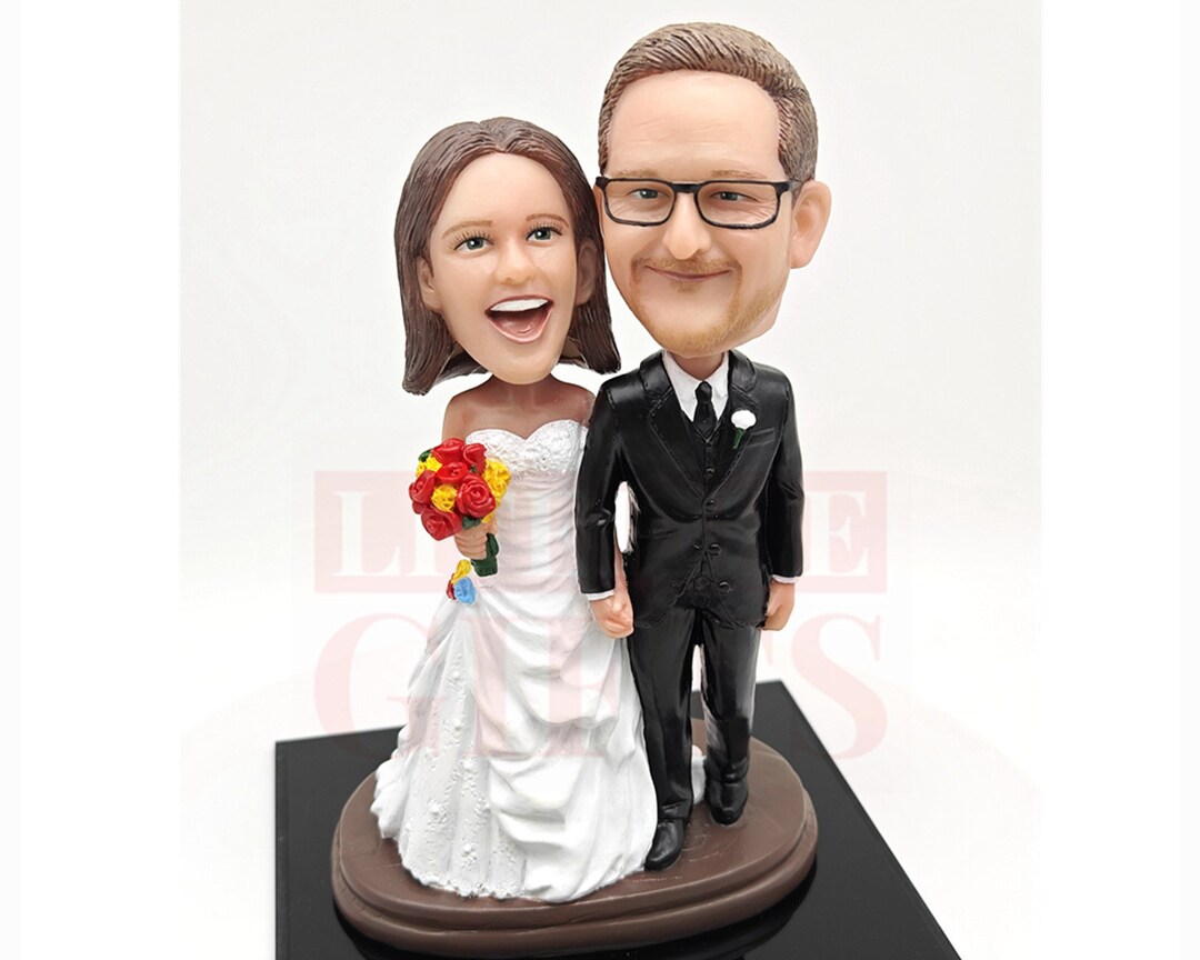 Custom Bobblehead Wedding Cake Topper, Personalized Wedding Cake ...