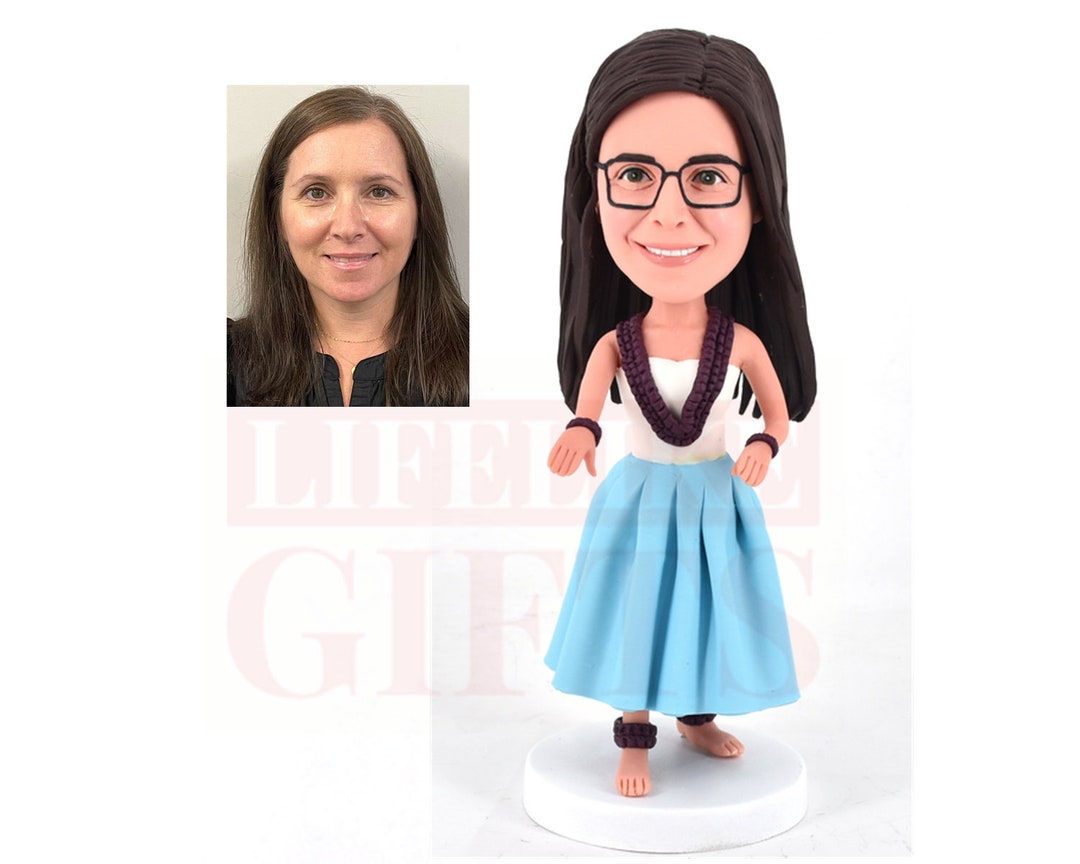Gift for Her Custom Bobbleheads, Hawaii Dancer Bobblehead, Custom ...