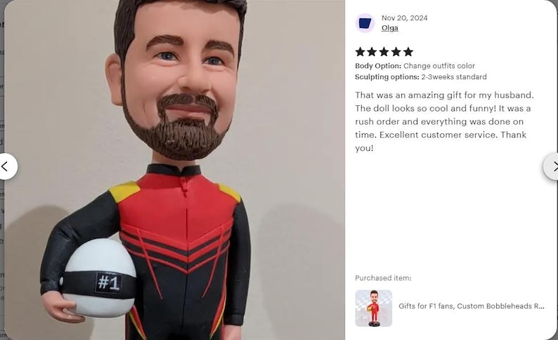 Father's Day Gift Custom Racer Bobblehead: Personalized F1 Driver Gift ...