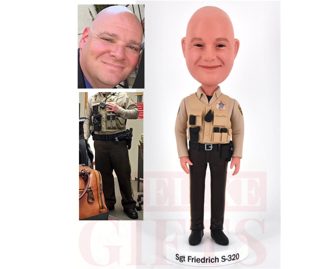 Custom Bobbleheads Policeman, Personalized Police Officer Bobblehead ...